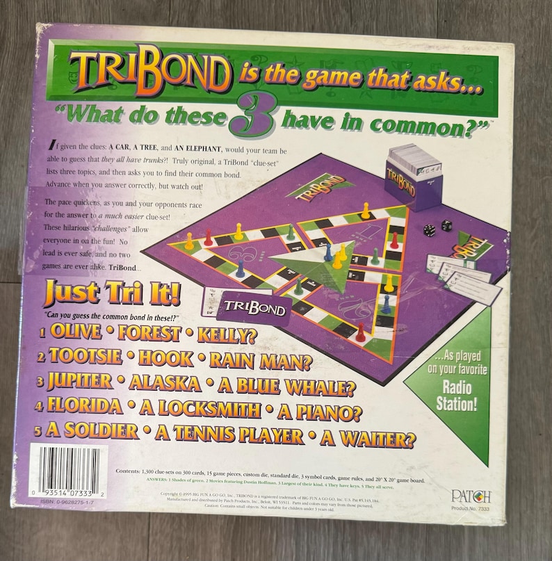 Vintage/ 1995/ Tribond/ Board Game/ Clue Set Cards/ Volume 1/ Complete ...