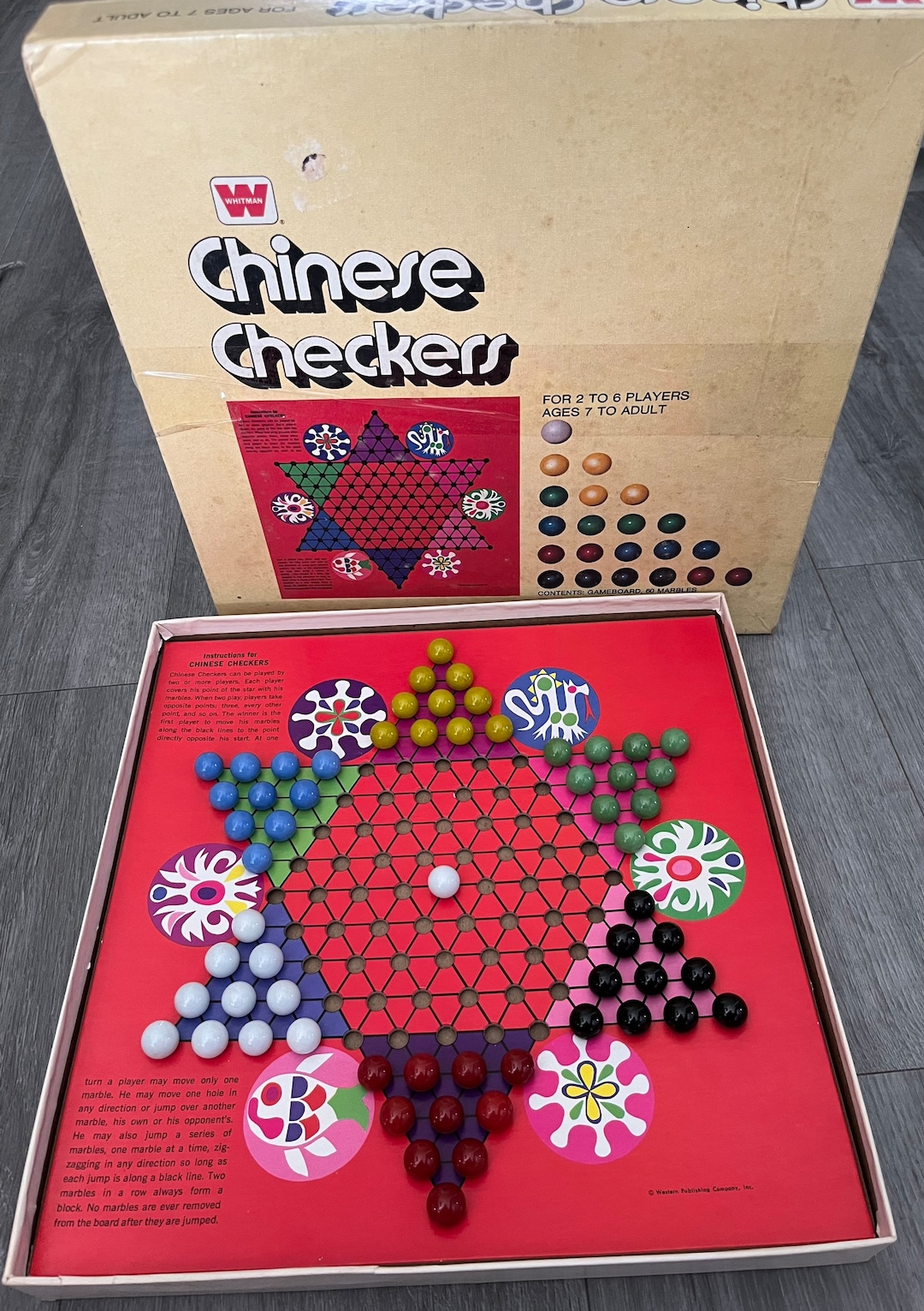 Vintage/ 1974/ Chinese Checkers/ Whitman/ 4717/ Complete/ Good ...