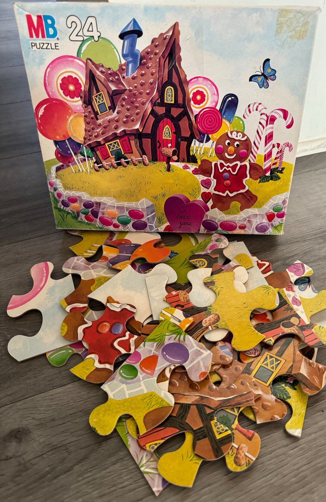 Vintage/ 1982/ Candy Land/ Gingerbread Man & House/ 24 Piece/ Kids ...