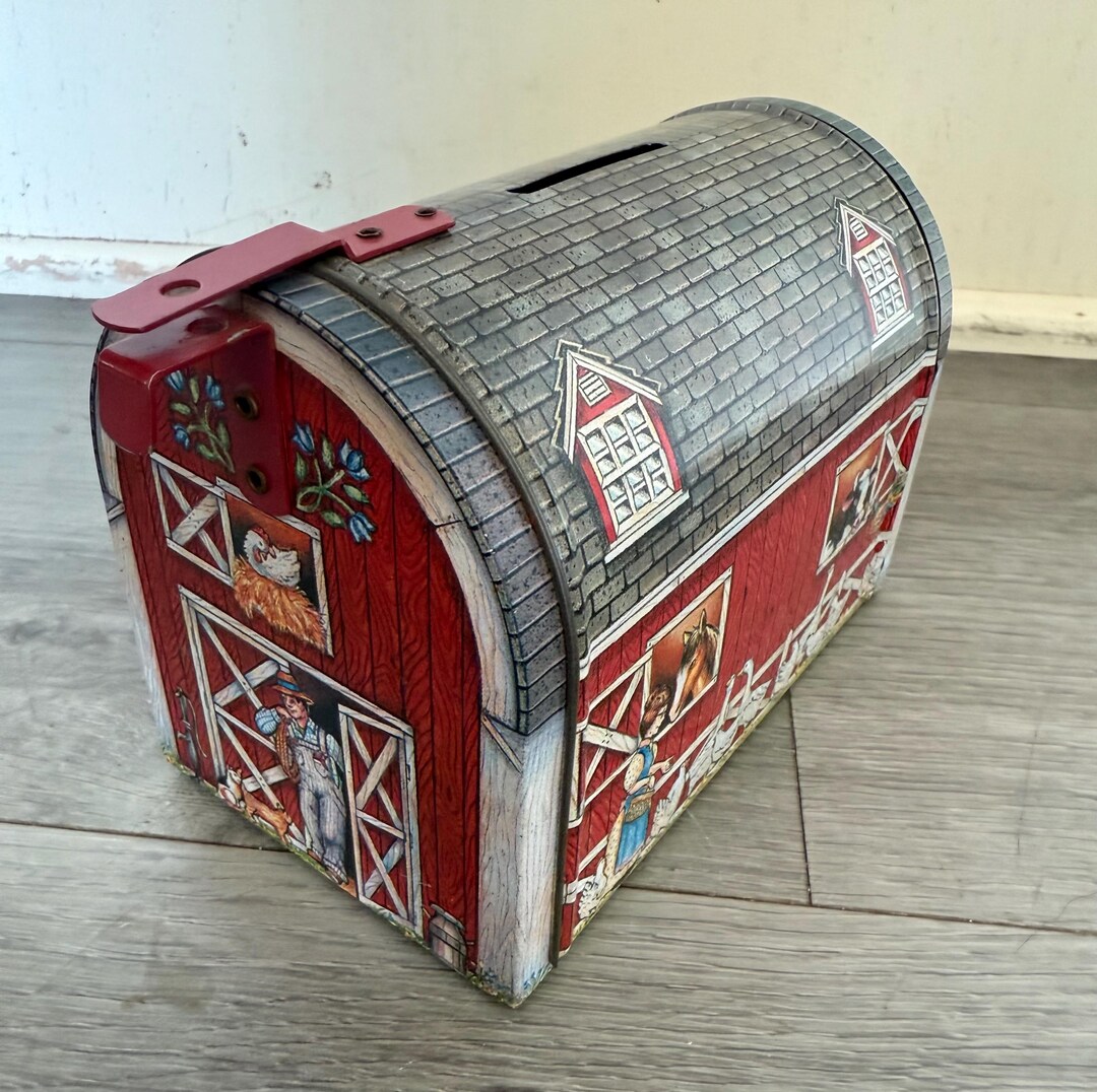 Vintage/ Tin/ Barn/ Piggy Bank/ Coin Bank/ Fair Condition - Etsy