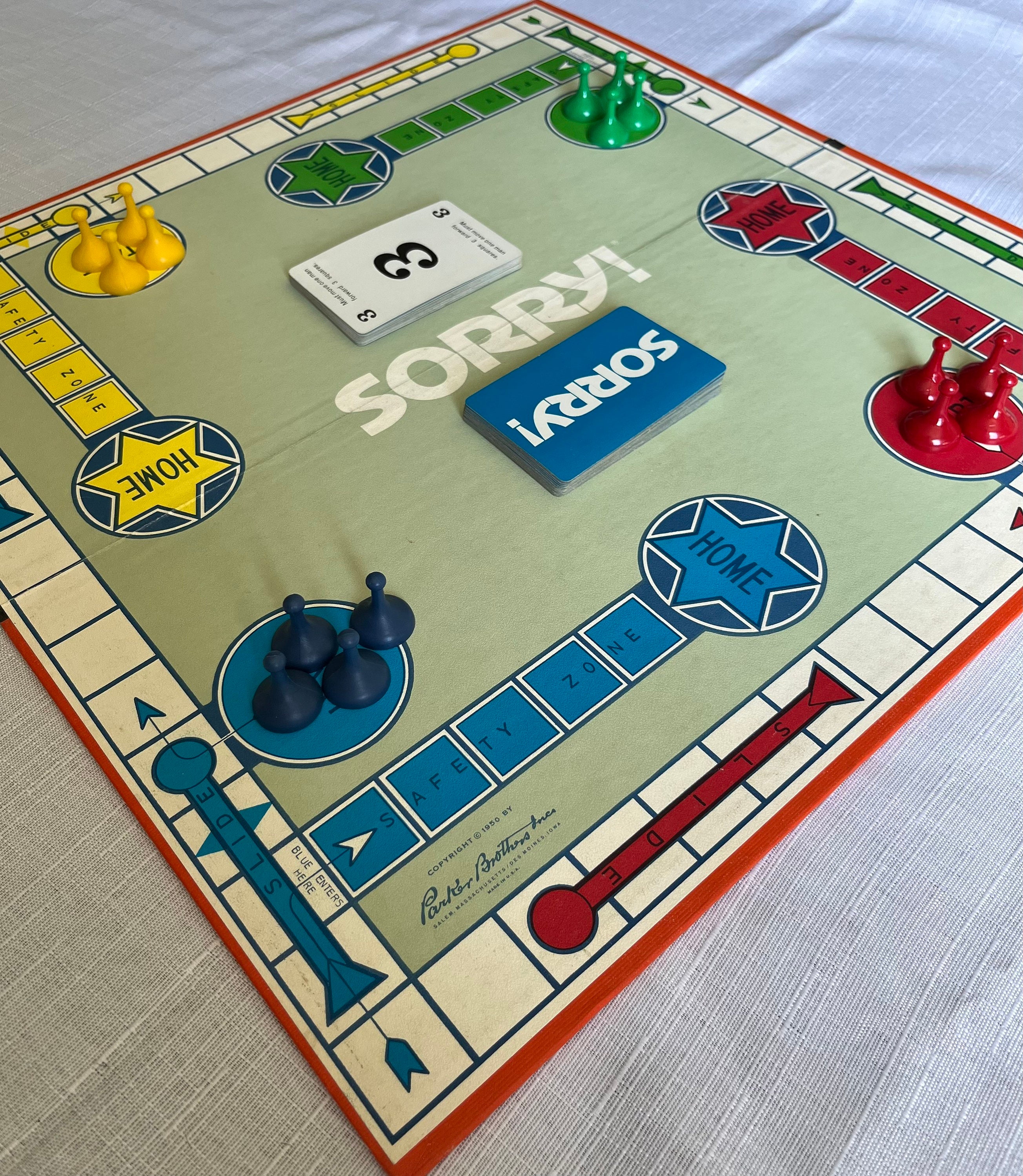 Vintage/ 1972/ Sorry/ Board Game/ Parker Brothers/ Slide Pursuit Game ...