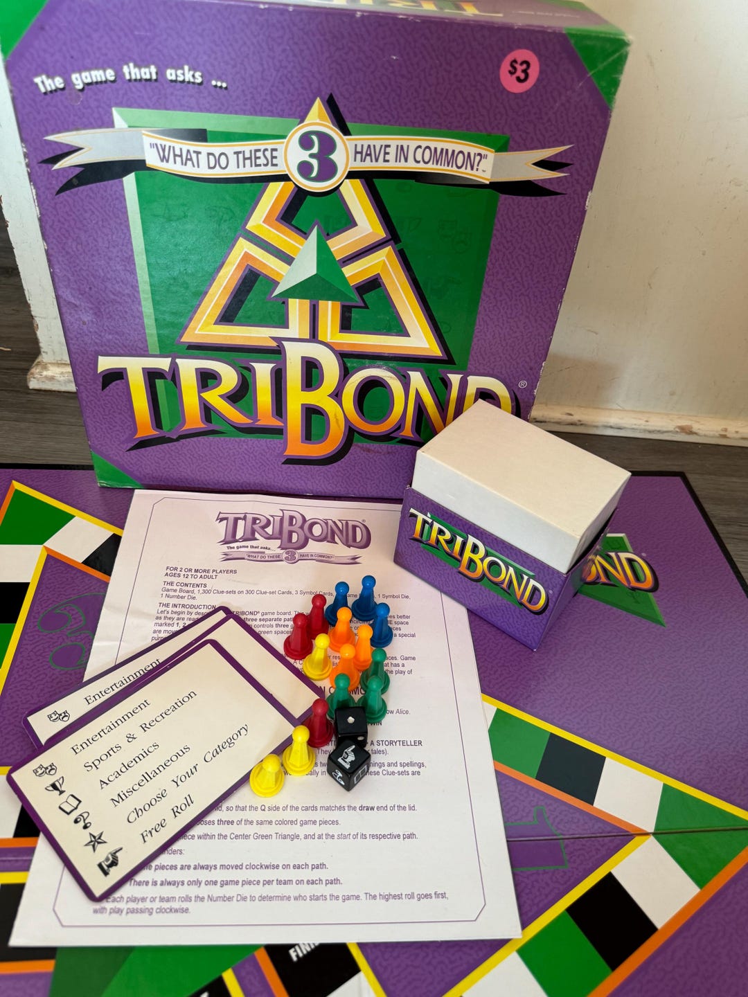 Vintage/ 1995/ Tribond/ Board Game/ Clue Set Cards/ Volume 1/ Complete ...