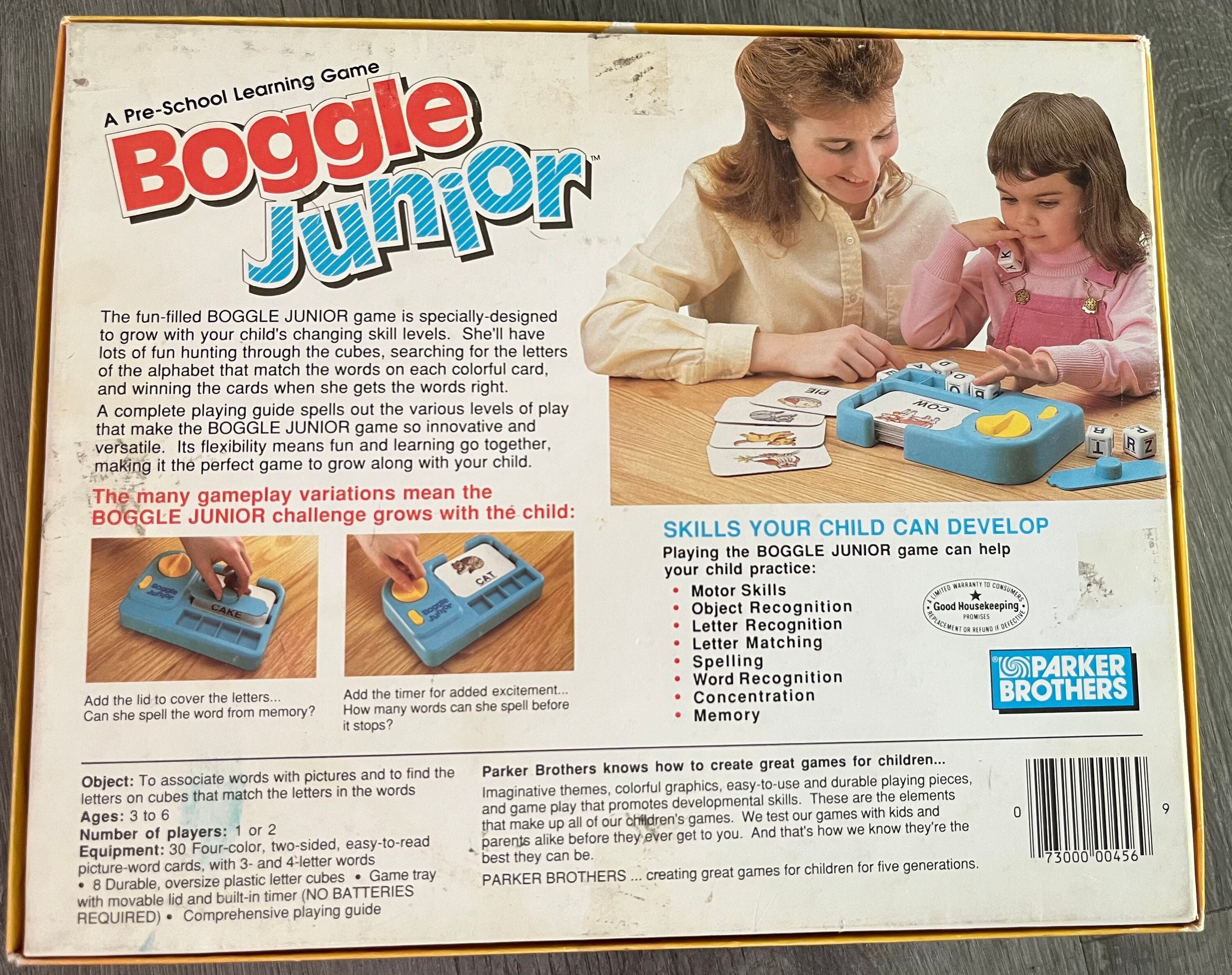 Vintage/ 1988/ Boggle/ Junior/ A Pre School Learning Game/ - Etsy