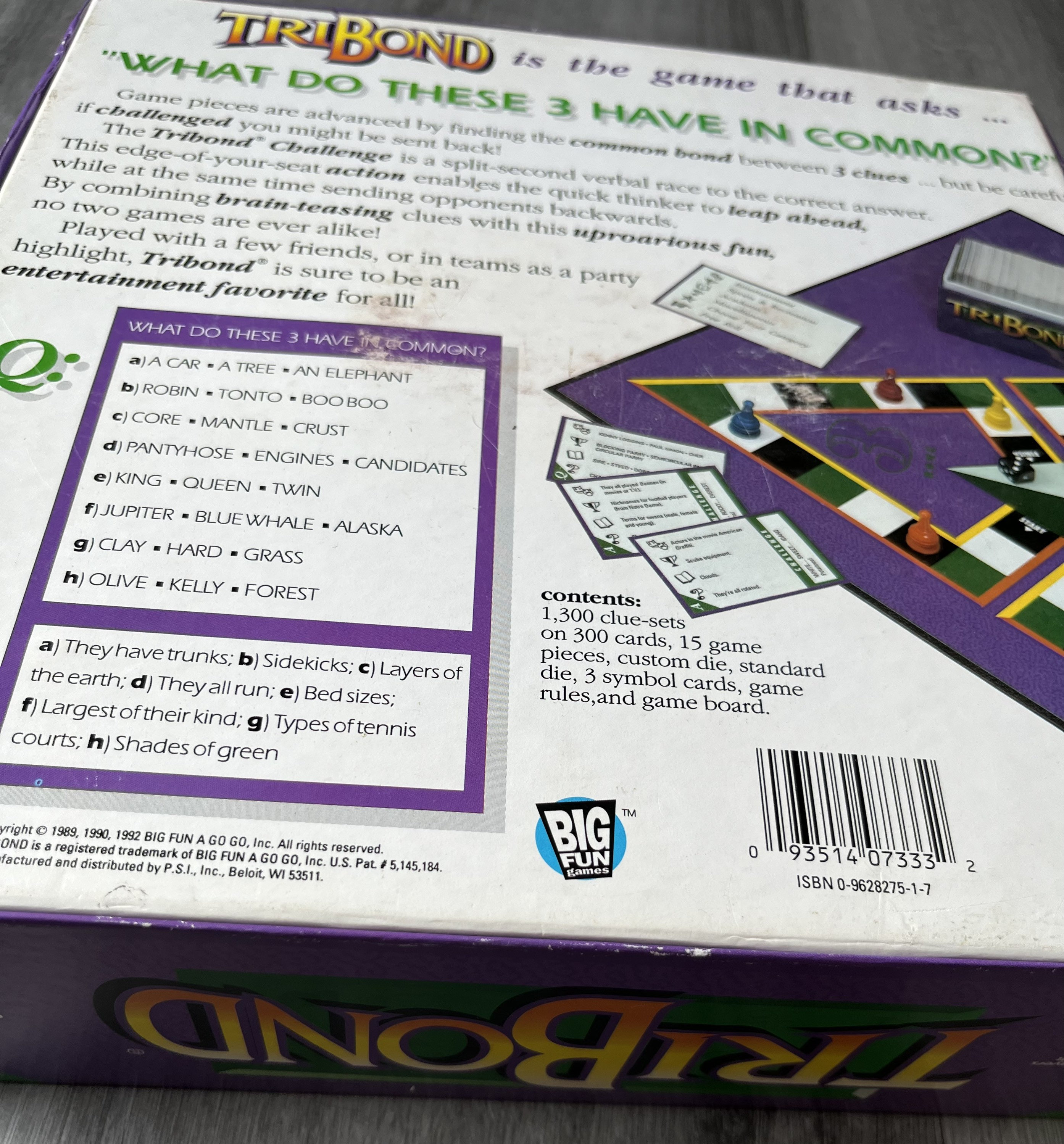 Vintage/1992/tribond/ Board Game/ Clue Set Cards Volume 1/ Complete ...