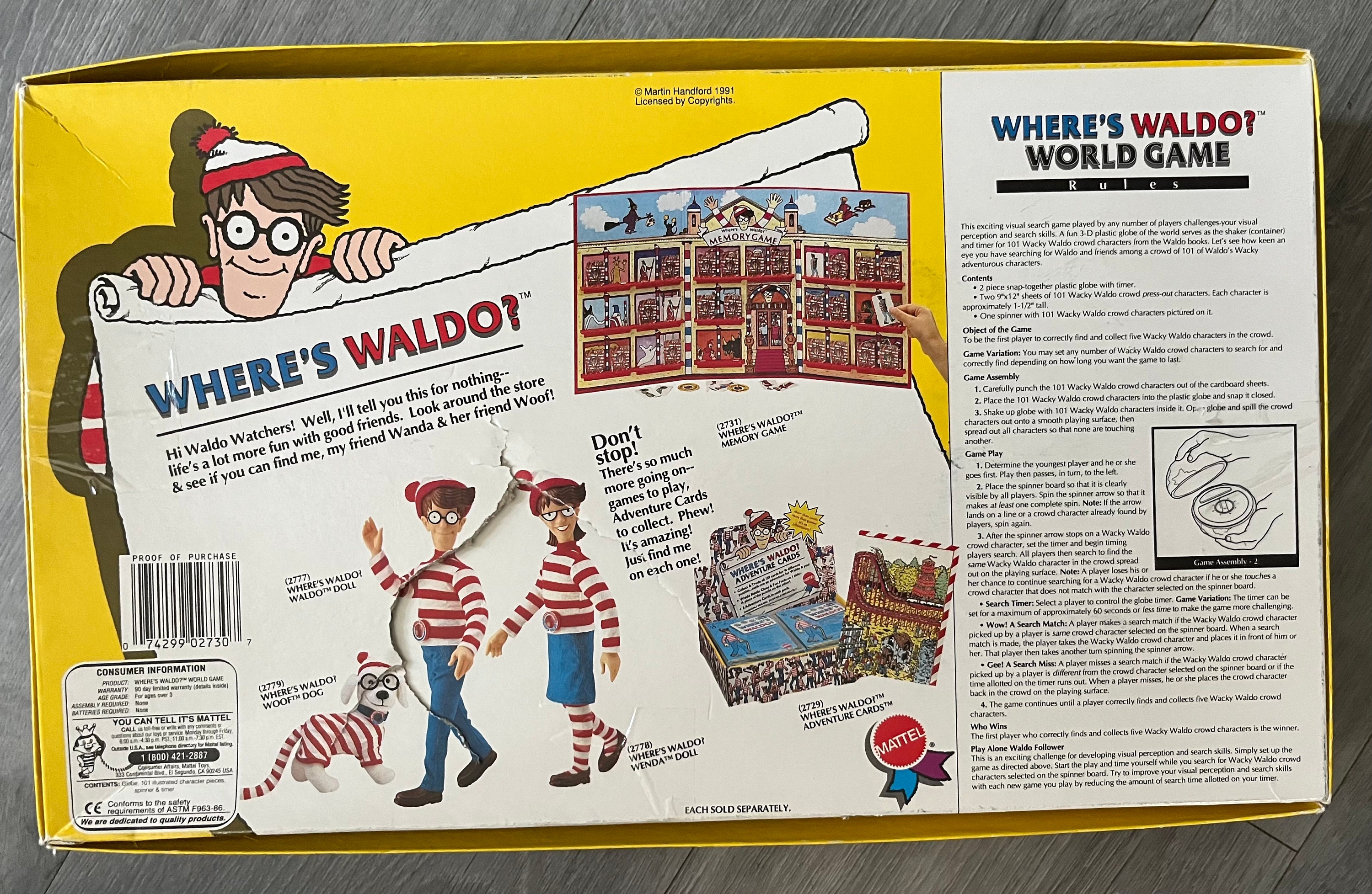Vintage/ 1991/ Wheres Waldo/ World Game/ Fair Good - Etsy