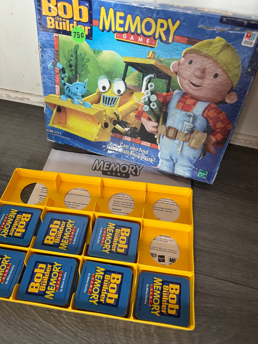 Vintage/ 2001/ Bob the Builder/ Memory Game/ Milton Bradley/ Fair ...
