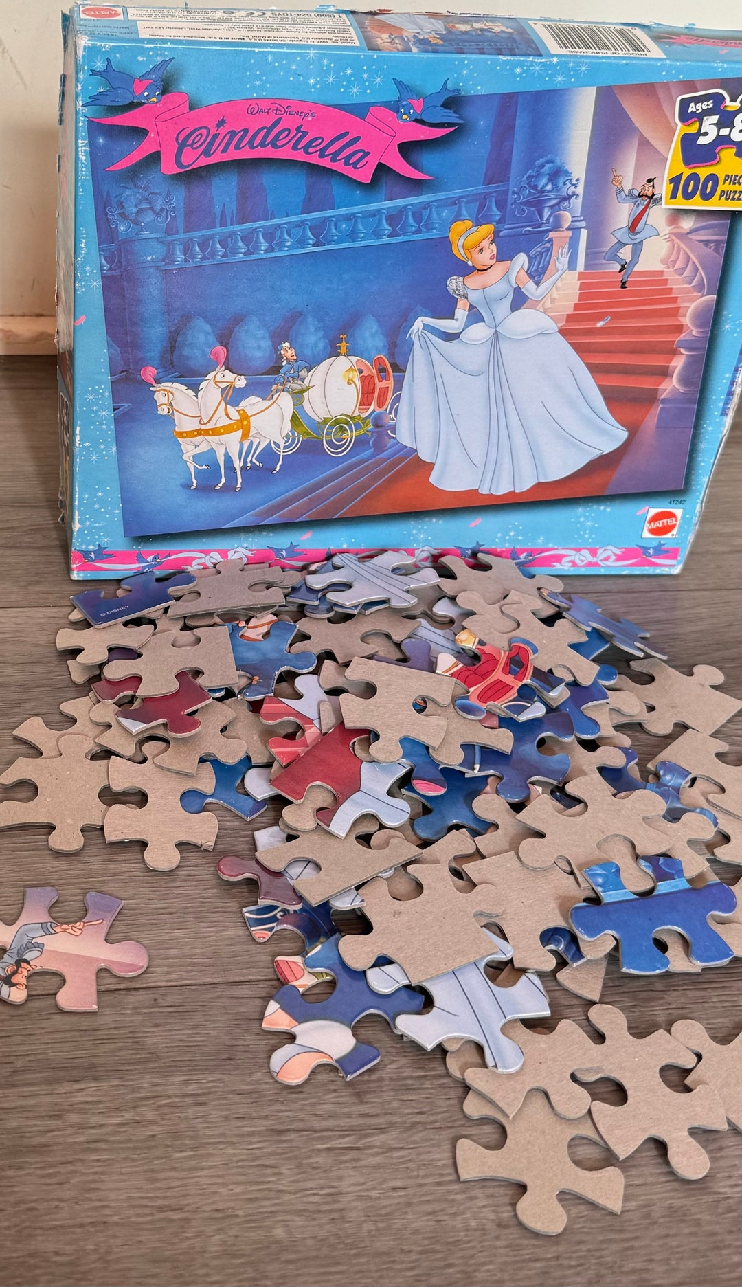 Vintage/ 1997/ Walt Disney/ Cinderella/ 100 Piece/ Kids/ Jigsaw Puzzle ...