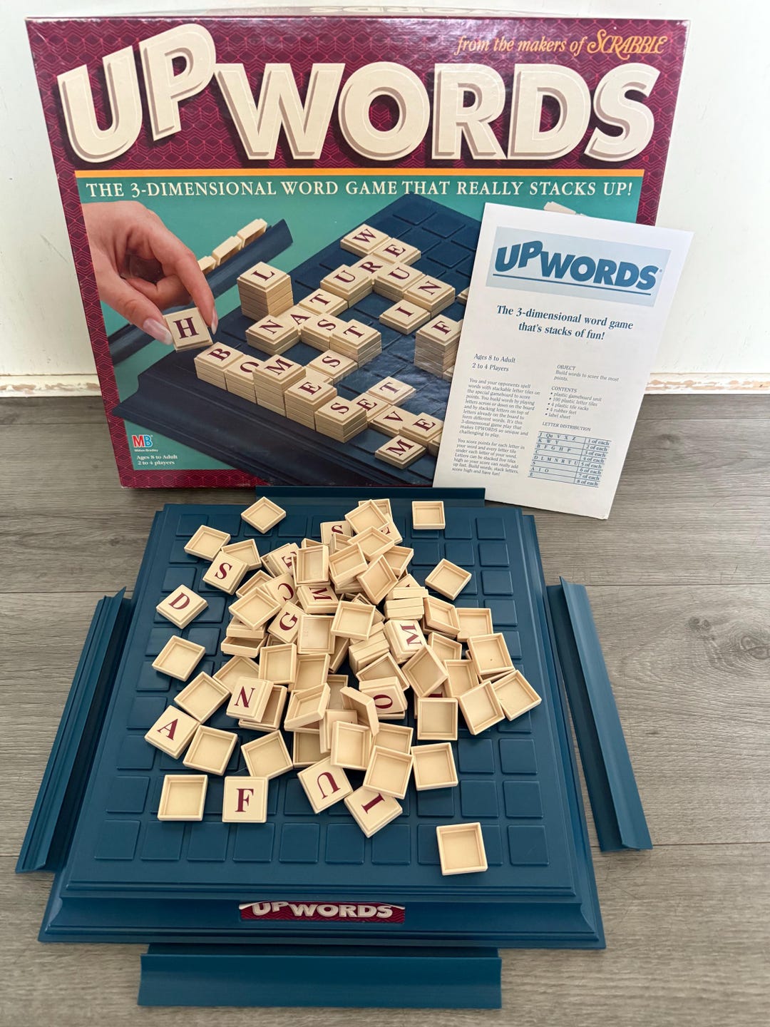 Vintage/ 1997/ UPWORDS/ A 3-dimensional Word Game/ Milton Bradley ...