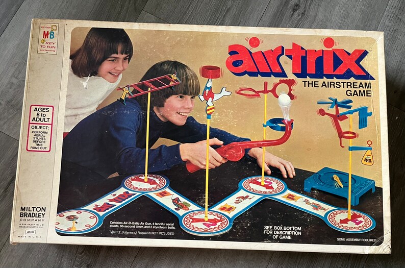Rare!/ Vintage/ 1985/ Air Trix/ the Airstream Game/ Milton Bradley ...
