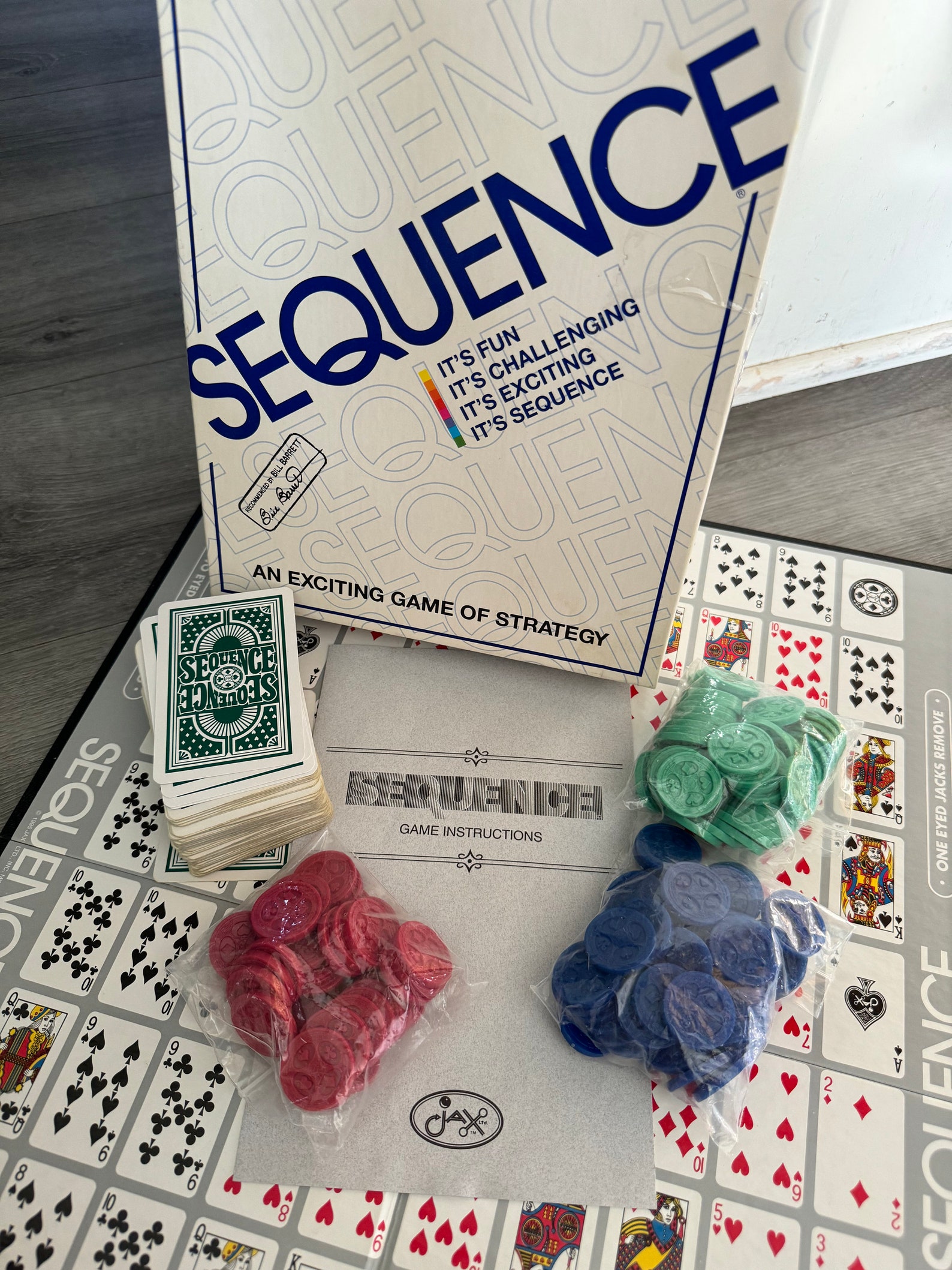 Vintage/ 1995/ Sequence/ Board Game/ Strategy/ Complete/ Good Condition - Etsy