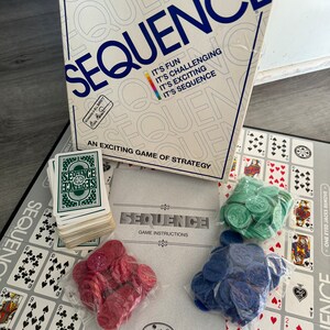 Vintage/ 1995/ Sequence/ Board Game/ Strategy/ Complete/ Good Condition - Etsy