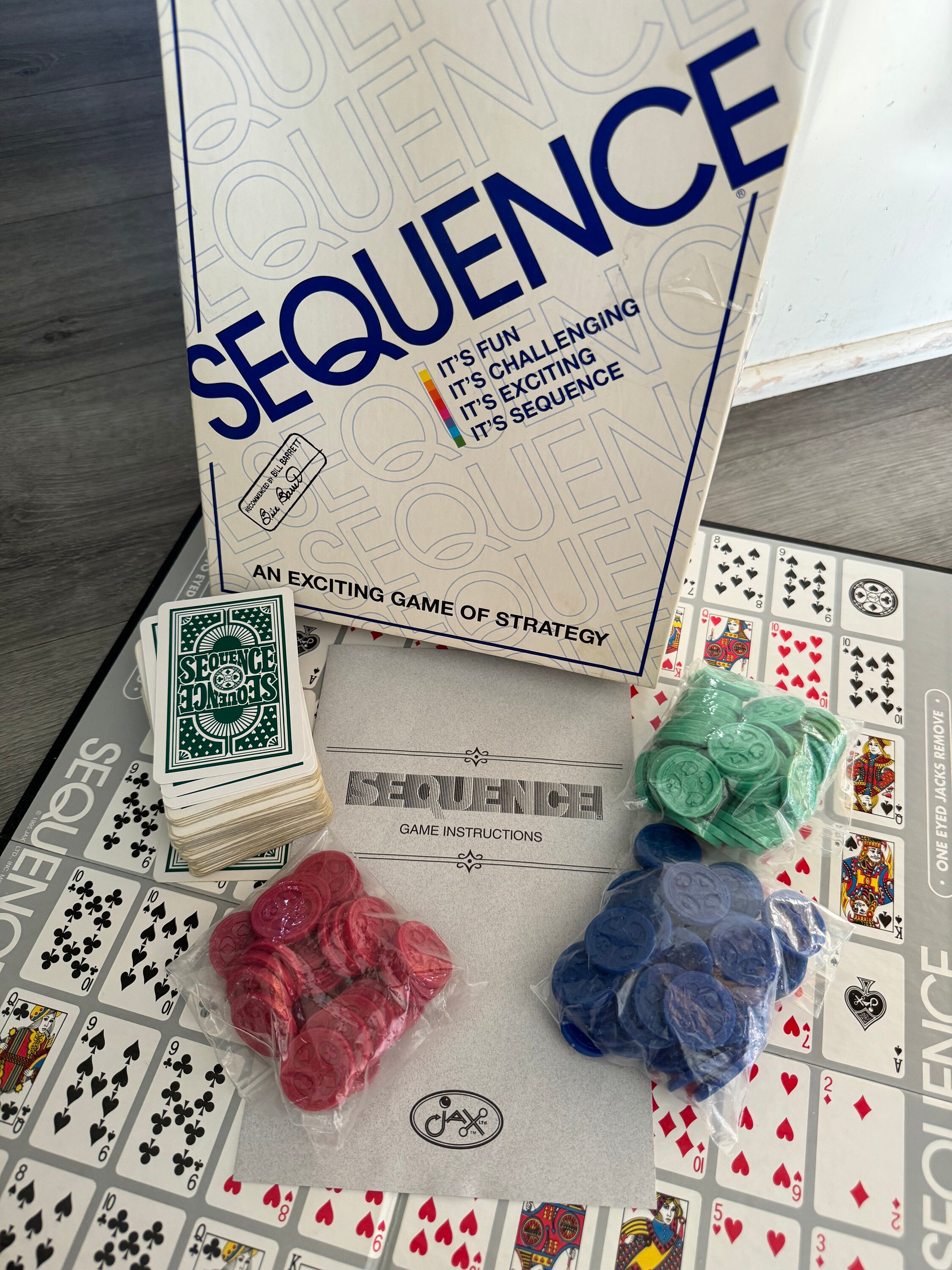 Vintage/ 1995/ Sequence/ Board Game/ Strategy/ Complete/ Good Condition - Etsy