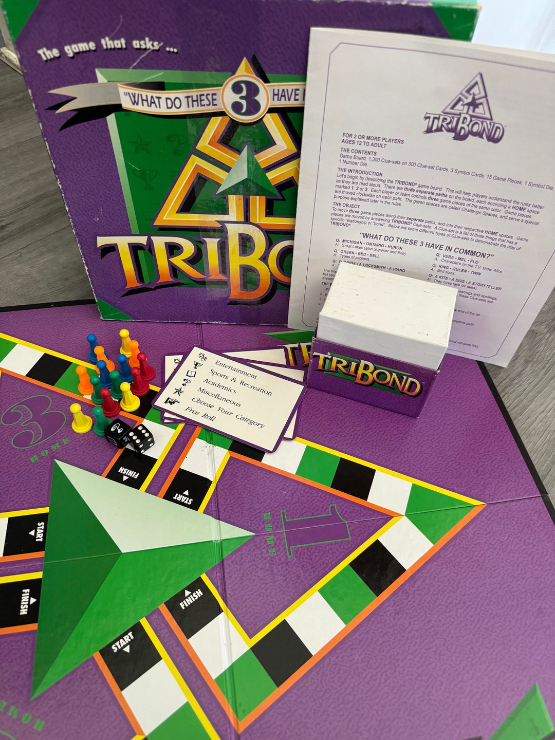 Vintage/ 1992/ Tribond/ Board Game/ Clue Set Cards/ Volume 1/ Complete ...