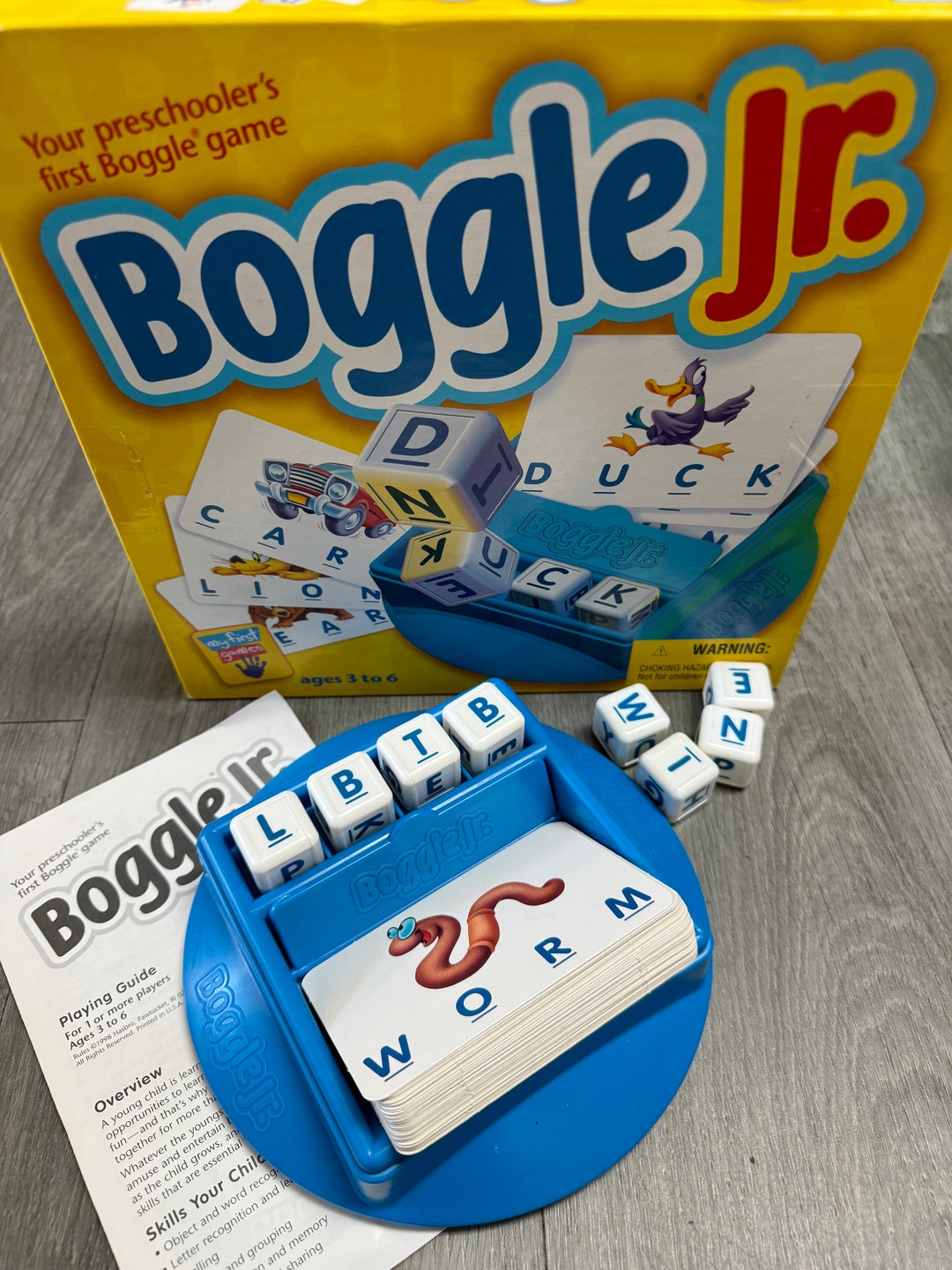 Vintage/ 1998/ Boggle/ Junior/ A Pre School Learning Game/ Parker Brothers/ Word Game/ Skills ...