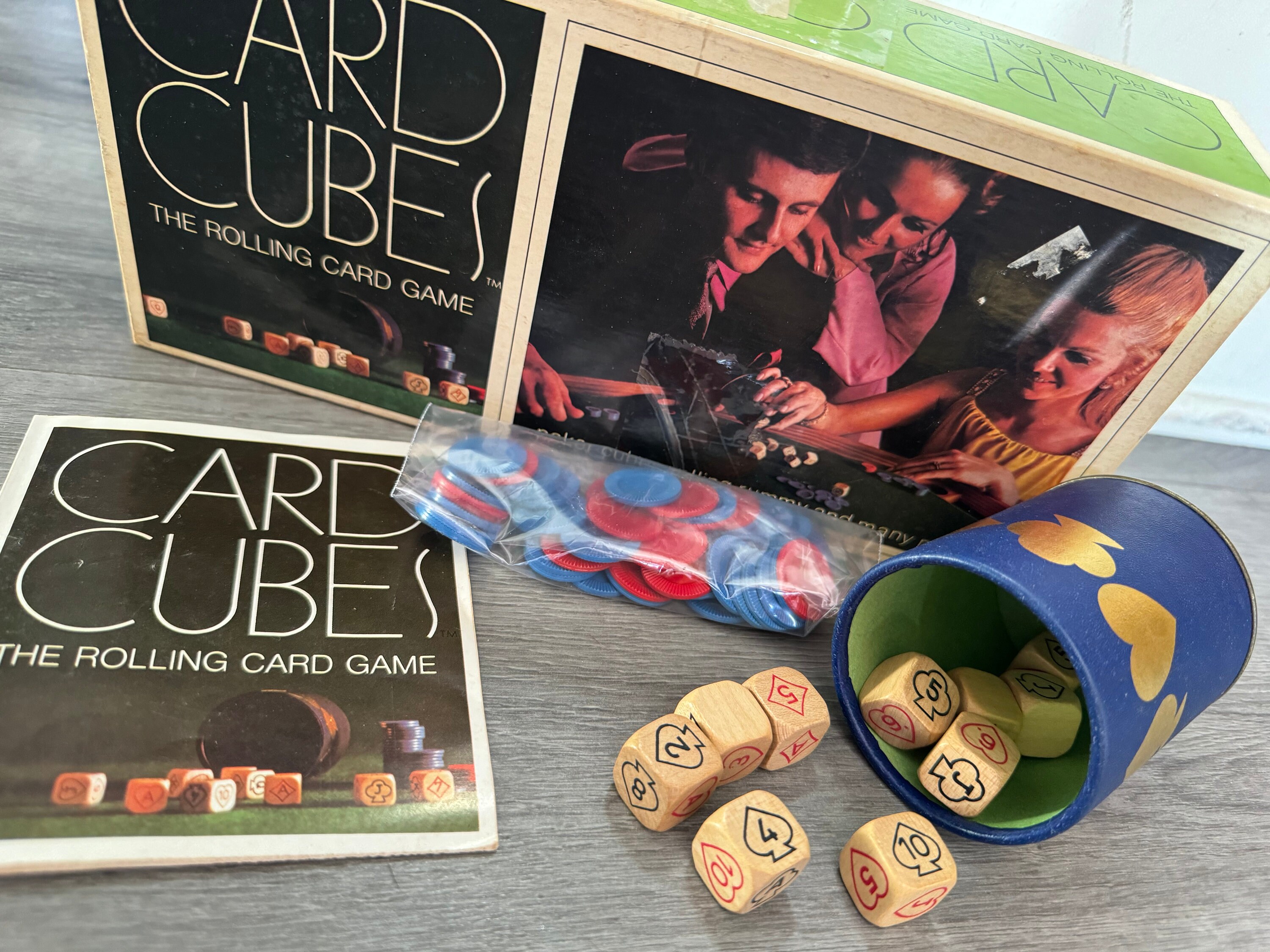 Vintage/ 1970/ Card Cubes/ the Rolling Card Game/ Selchow & - Etsy
