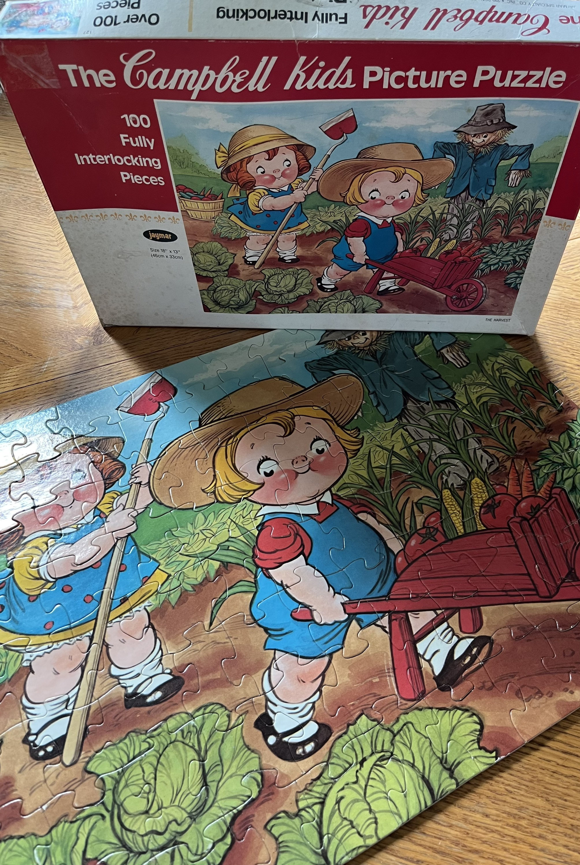 Vintage/ Campbells Kids/ Picture Puzzle/ the Harvest/ 100 Piece/ Jaymar ...