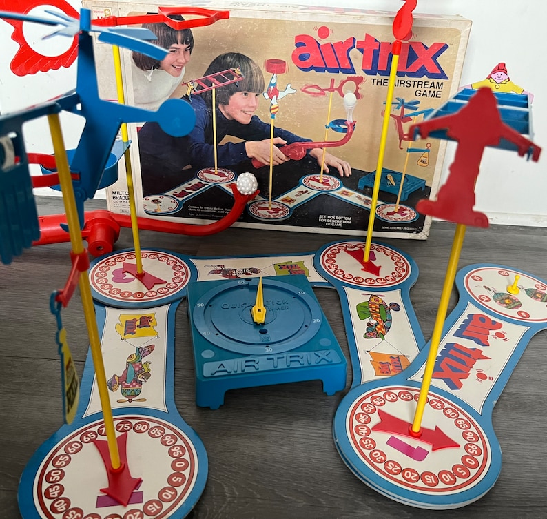 Rare!/ Vintage/ 1985/ Air Trix/ the Airstream Game/ Milton Bradley ...