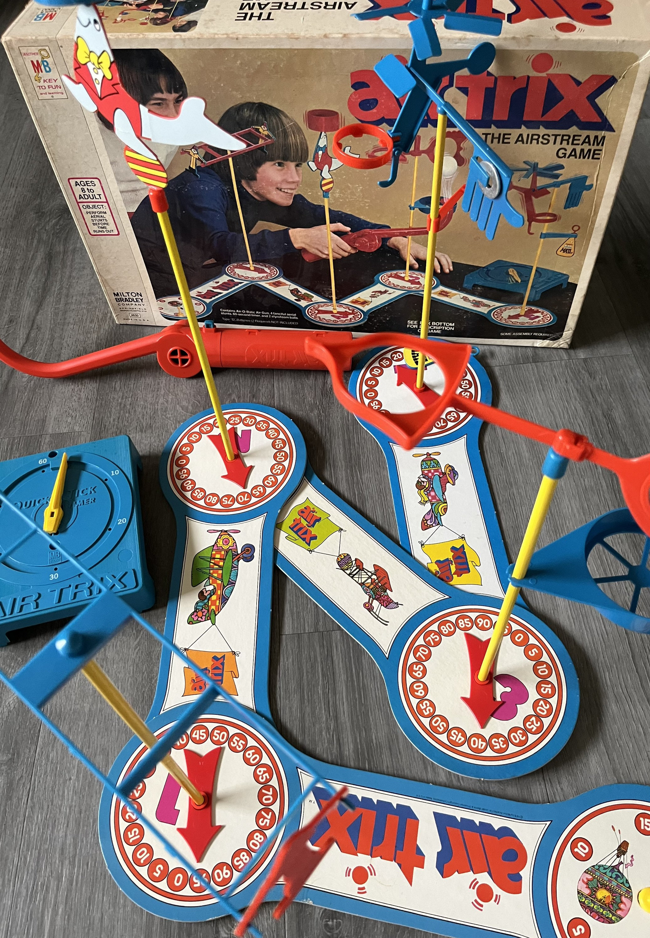 Rare/ Vintage/ 1985/ Air Trix/ the Airstream Game/ Milton Bradley/ 4650 ...