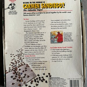 Vintage/ 1991/ Carmen Sandiego/ the Calendar Caper/ A Golden - Etsy