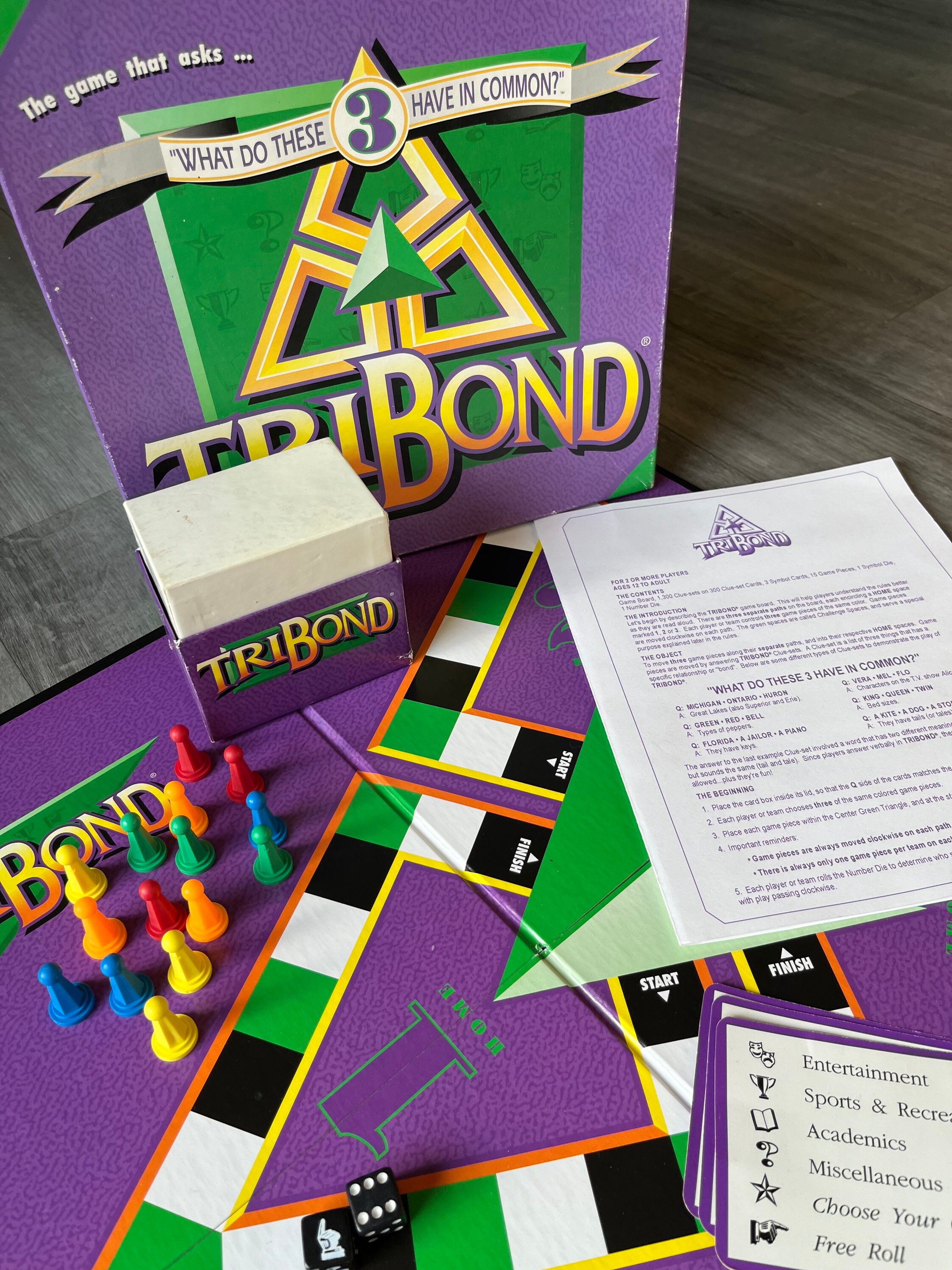 Vintage/1992/tribond/ Board Game/ Clue Set Cards Volume 1/ Complete ...