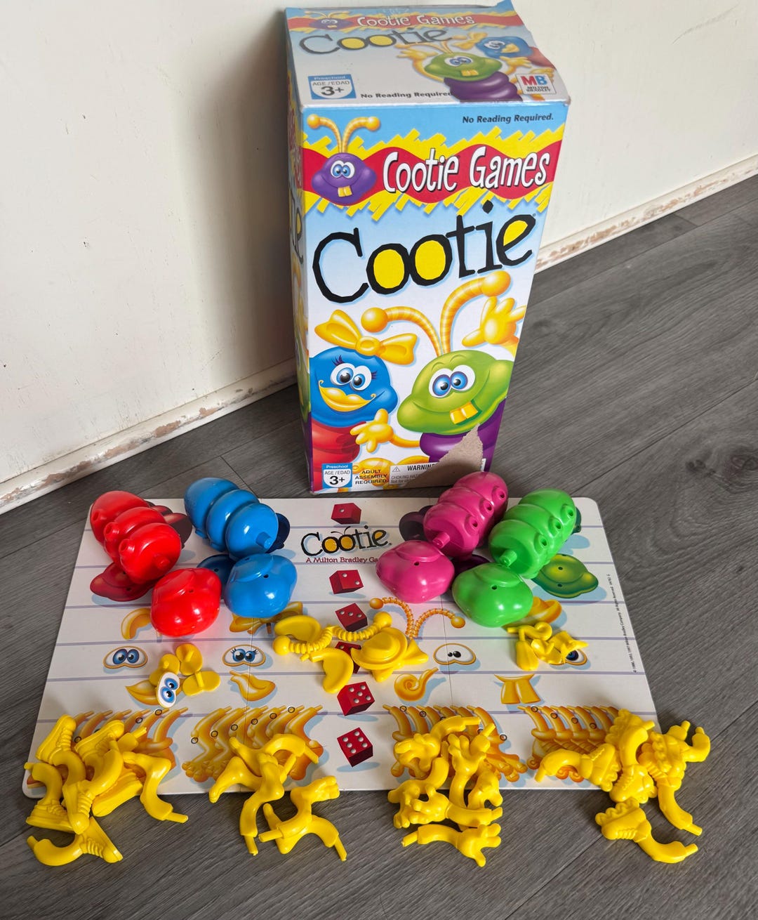 Vintage/ 1999/ Cootie/ Cootie Games/ Milton Bradley/ Complete/ Very ...