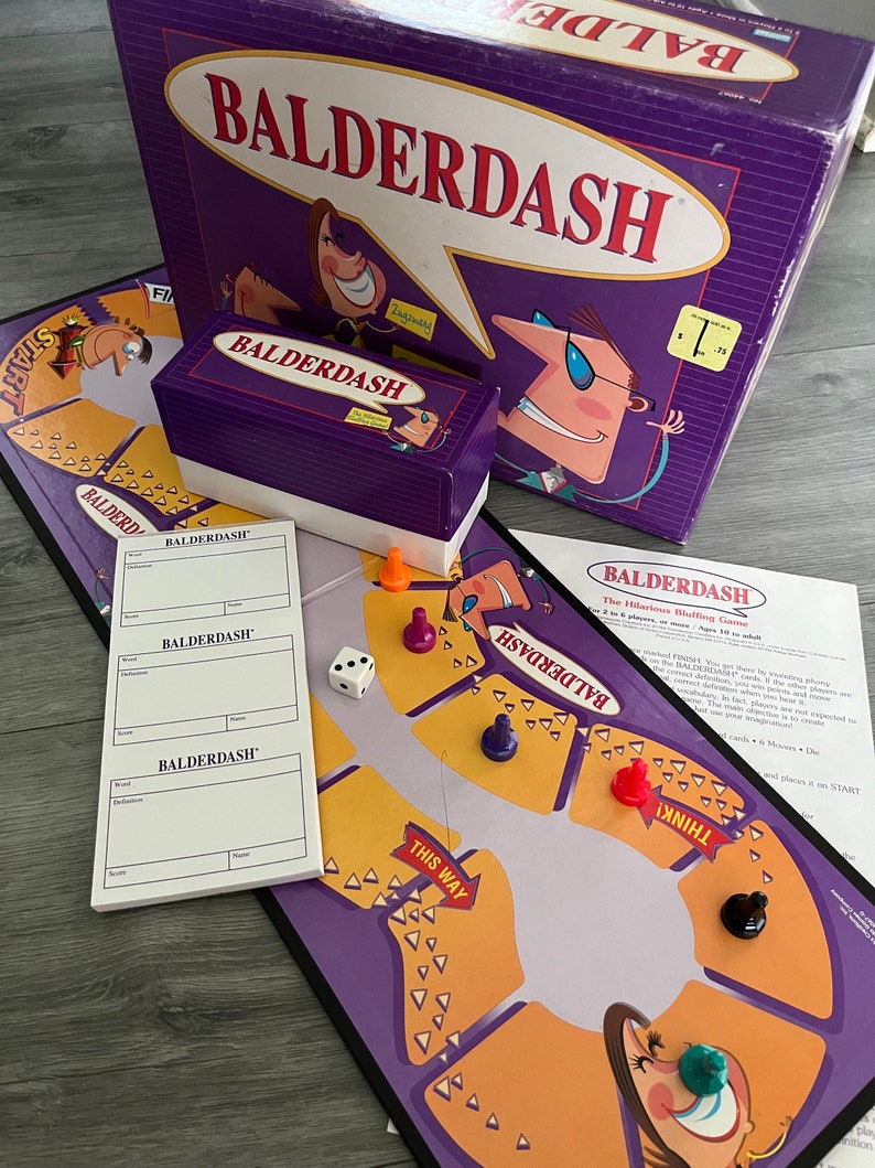 Vintage/ 1995/ Balderdash/ Hilarious/ Buffing/ Game/ No 250/ Gameworks ...