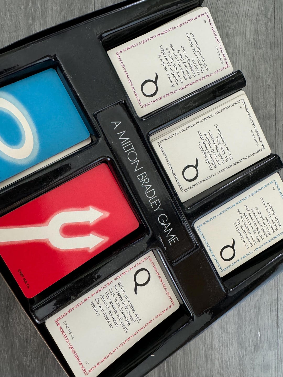 Vintage/ 1987/ A Question Of/ SCRUPLES/ Card Game/ Milton Bradley ...