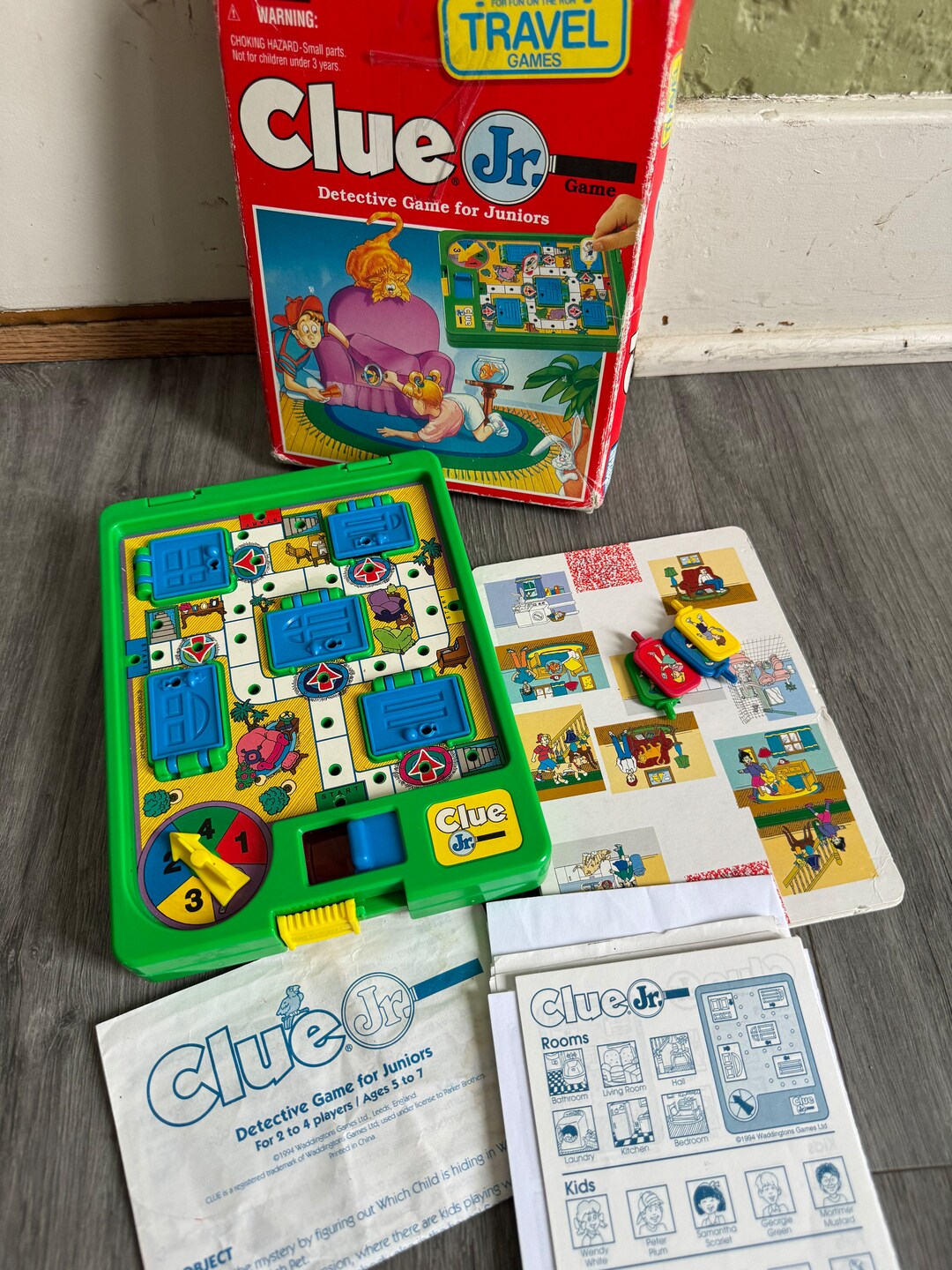 Vintage/ 1994/ Clue Jr./ Travel/ Game/ Detective Game for Juniors ...