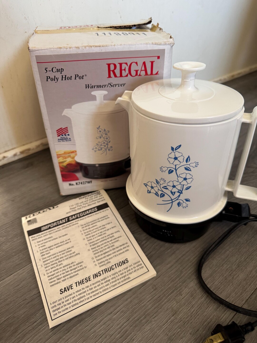 Vintage/ Regal/ Poly/ Hot Pot/ 5 Cup/ Instant Pot/ Warmer/ Server ...