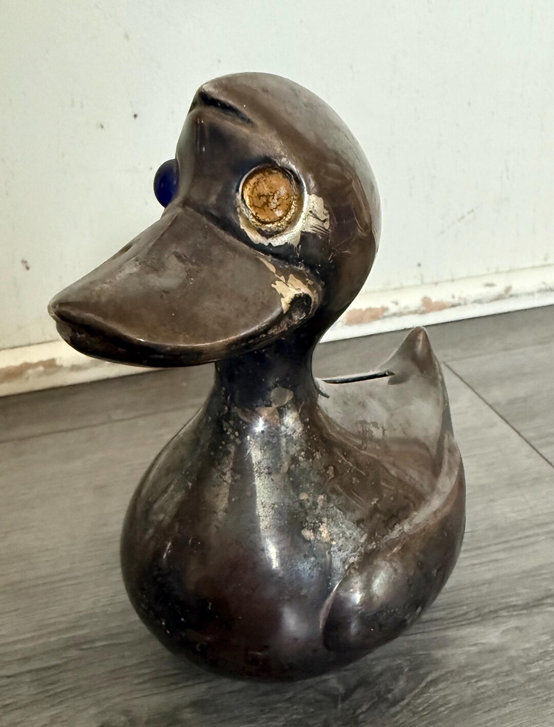Vintage/ Silver Plated/ Duck/ Piggy Bank/ Coin Bank/ Fair Condition - Etsy