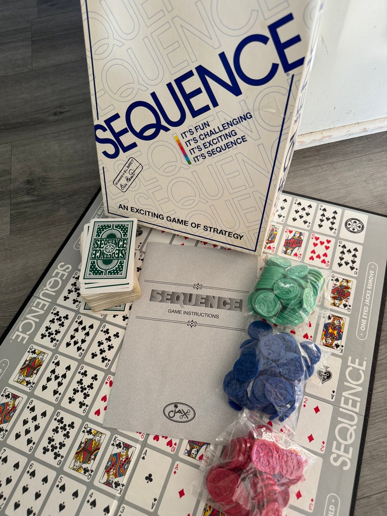 Vintage/ 1995/ Sequence/ Board Game/ Strategy/ Complete/ Good Condition - Etsy