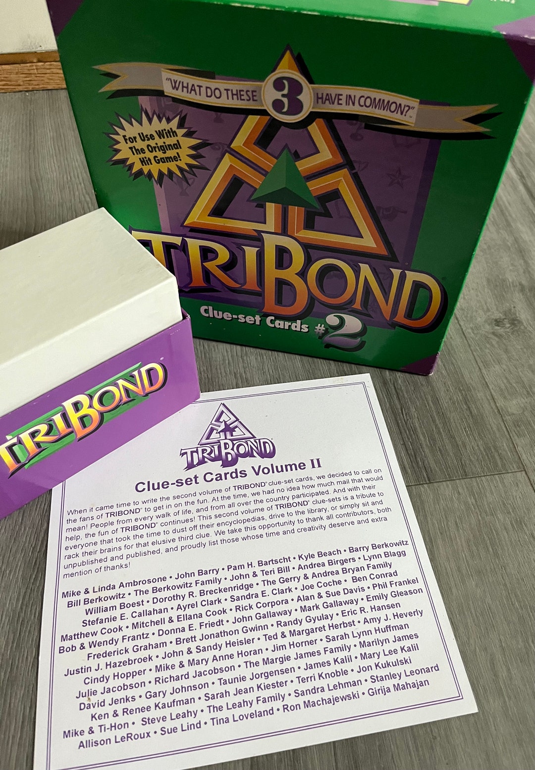 Vintage/ 1993/ Tribond/ Board Game/ Clue Set Cards #2/ Complete/ Very ...