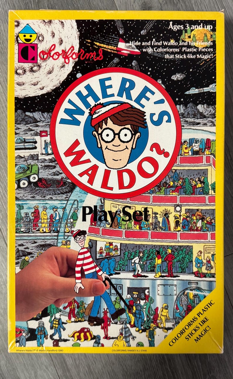 Vintage/ 1990/ Where’s Waldo?/ Play Set/ Good Condition - Etsy