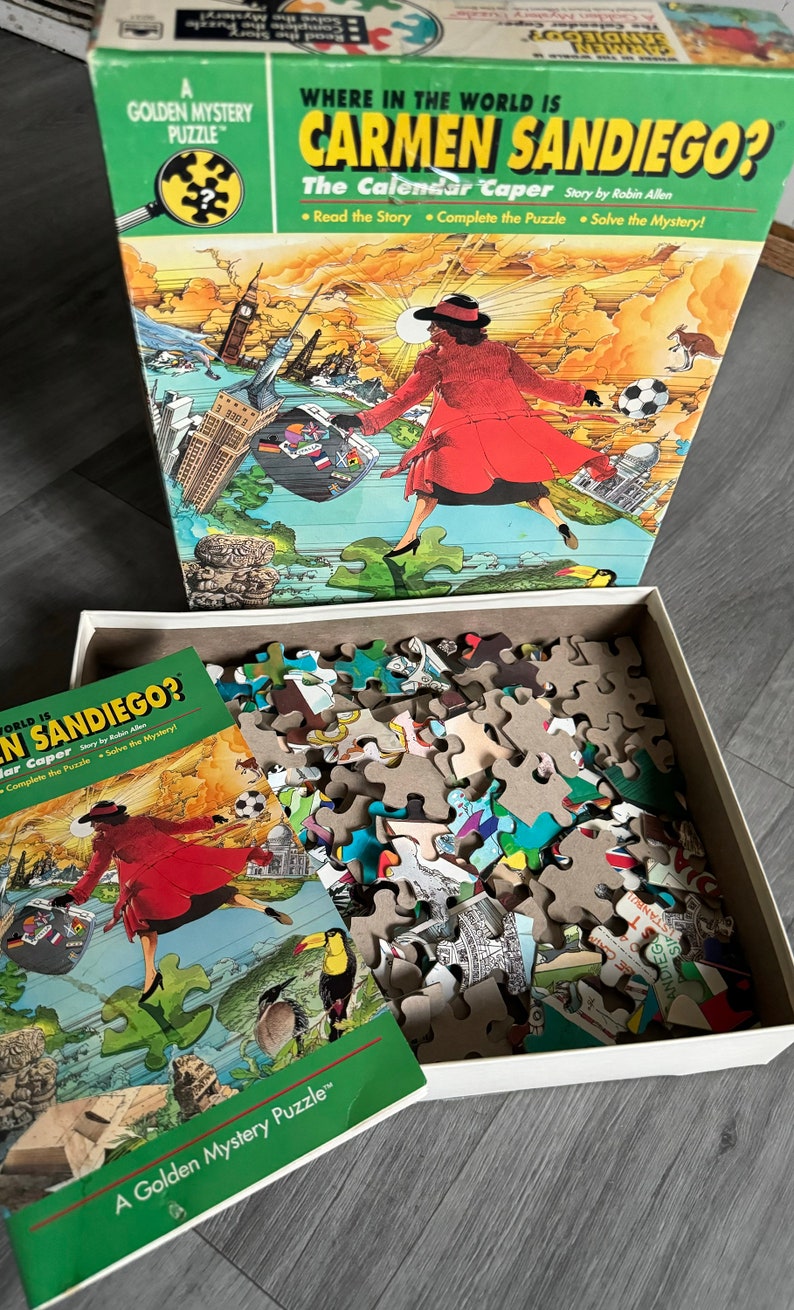 Vintage/ 1991/ Carmen Sandiego/ the Calendar Caper/ A Golden - Etsy
