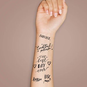 Custom Temporary Wedding Tattoos A5 / Fun Personalized Wedding - Etsy