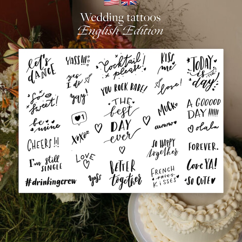Wedding Tattoo - Etsy