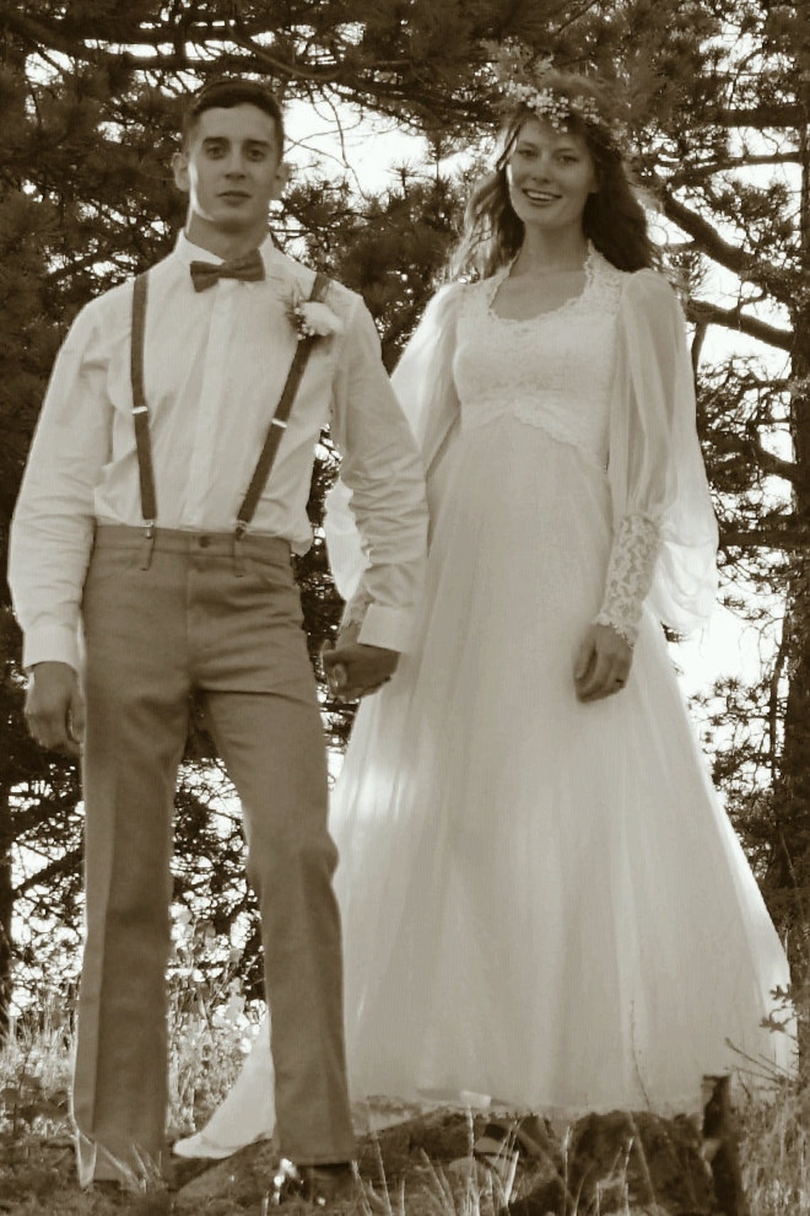 Vintage Flower Child Wedding Dress - Etsy