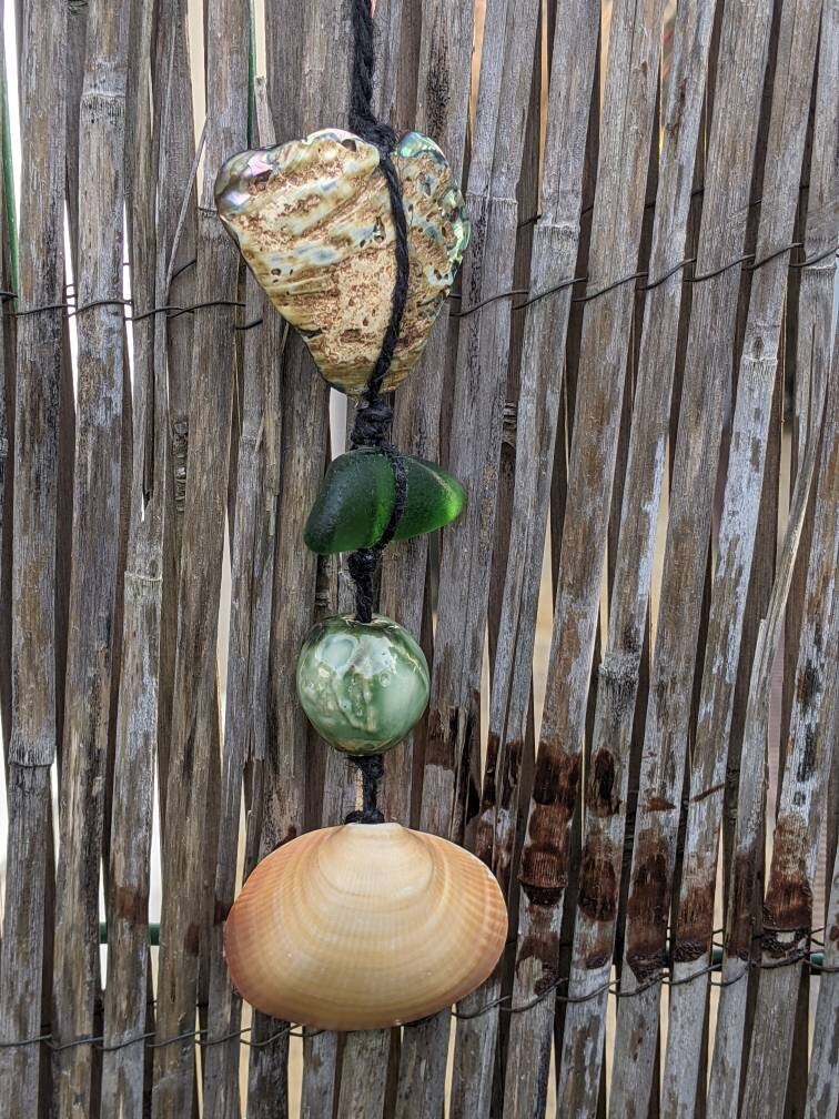 Ceramic, Sea Glass & Seashells Wall Hanging - Etsy