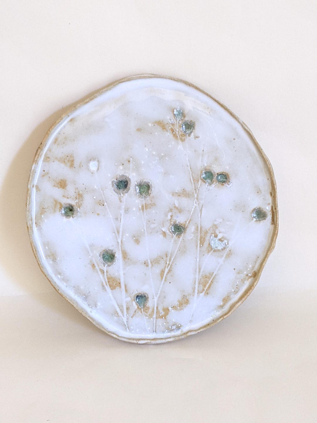 Ceramic Jewelry Plate With Botanical Imprint - Etsy