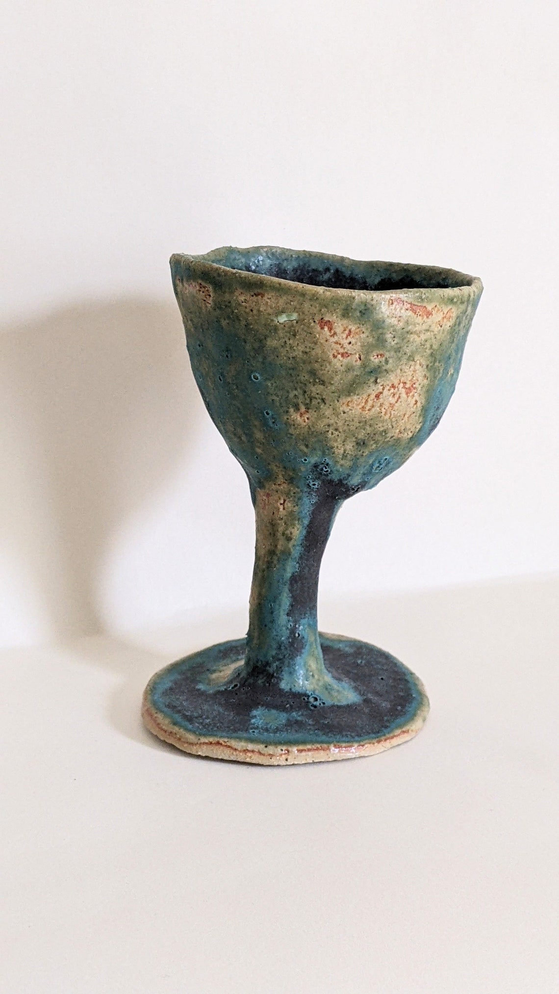 Turquoise Ceramic Wine Cup/ Ceramic Wine Glass/ Ceramic Goblet - Etsy