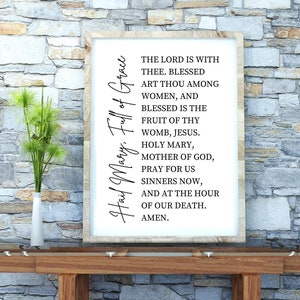 Hail Mary Prayer Poster| Instant Download + Printable | Catholic, Saint ...