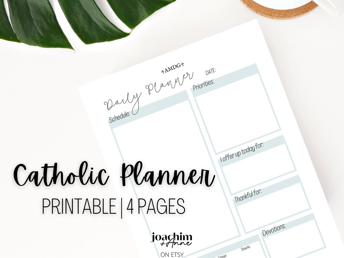 Catholic Printable Planner Inserts Digital Download PDF Weekly, Daily ...