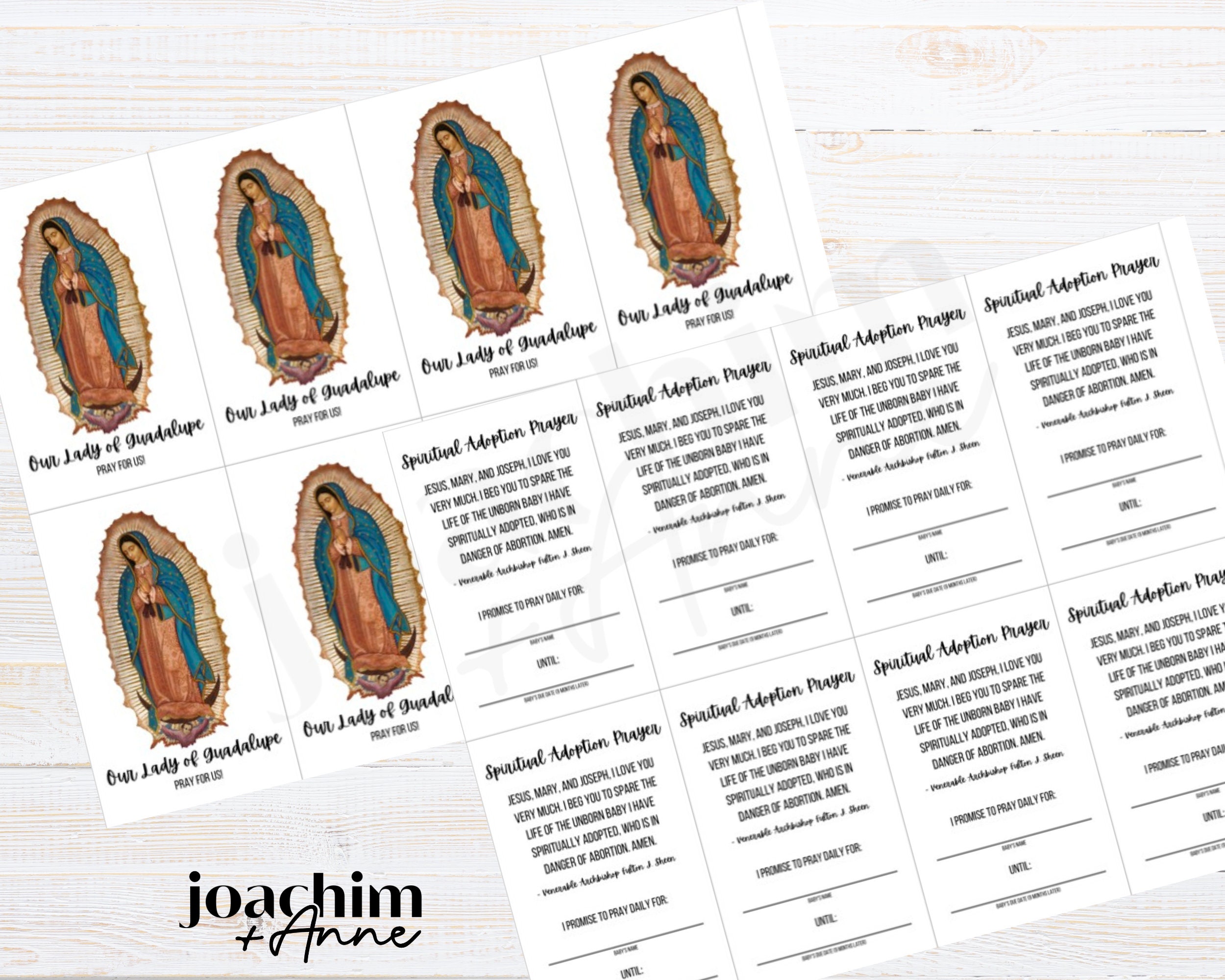 Spiritual Adoption Cards | Catholic | Printable - Digital Download ...