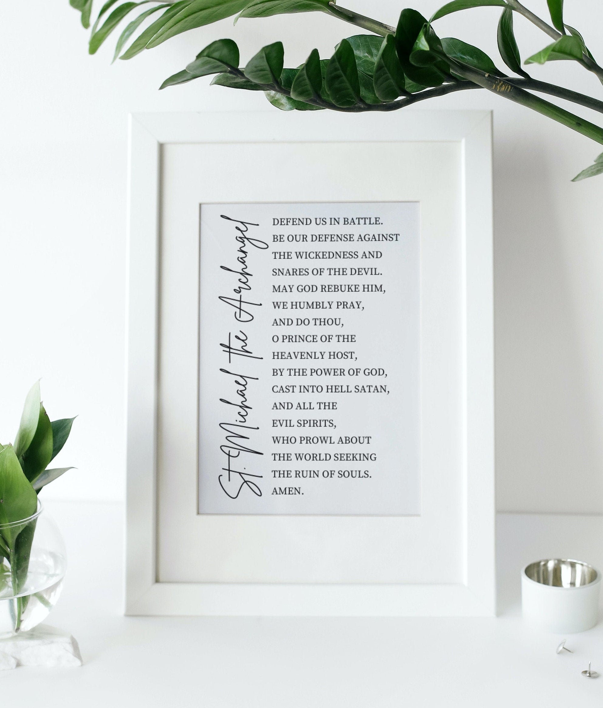 St. Michael the Archangel Printable Prayer Poster Wall Art | Instant ...