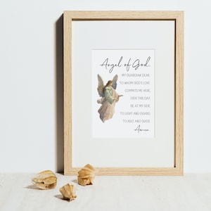 Guardian Angel of God Printable Prayer Poster Wall Art | Instant ...