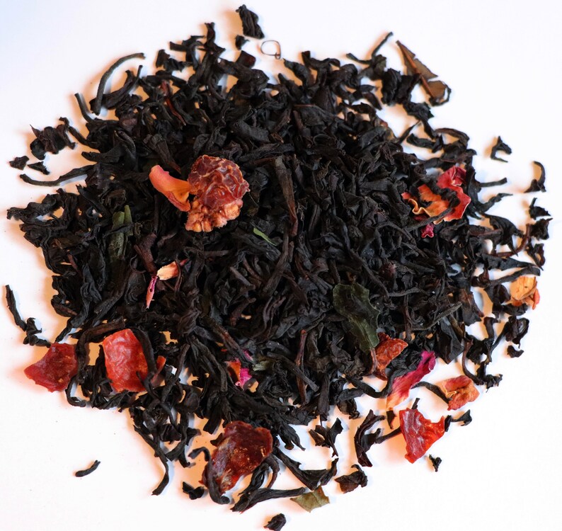 Raspberry Black Tea and White Tea / Loose Leaf Tea / Fruit Tea | Etsy