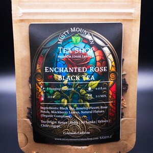 Enchanted Rose Black Tea / Rose Tea / Tea Party / Summer Tea / Tea Gift ...