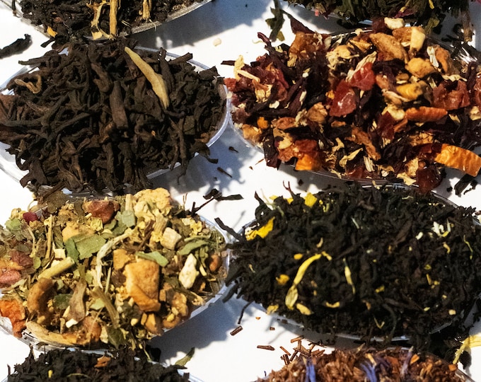 Loose Leaf Tea Samples in Test Tubes With Cork Top Variety of Flavors ...