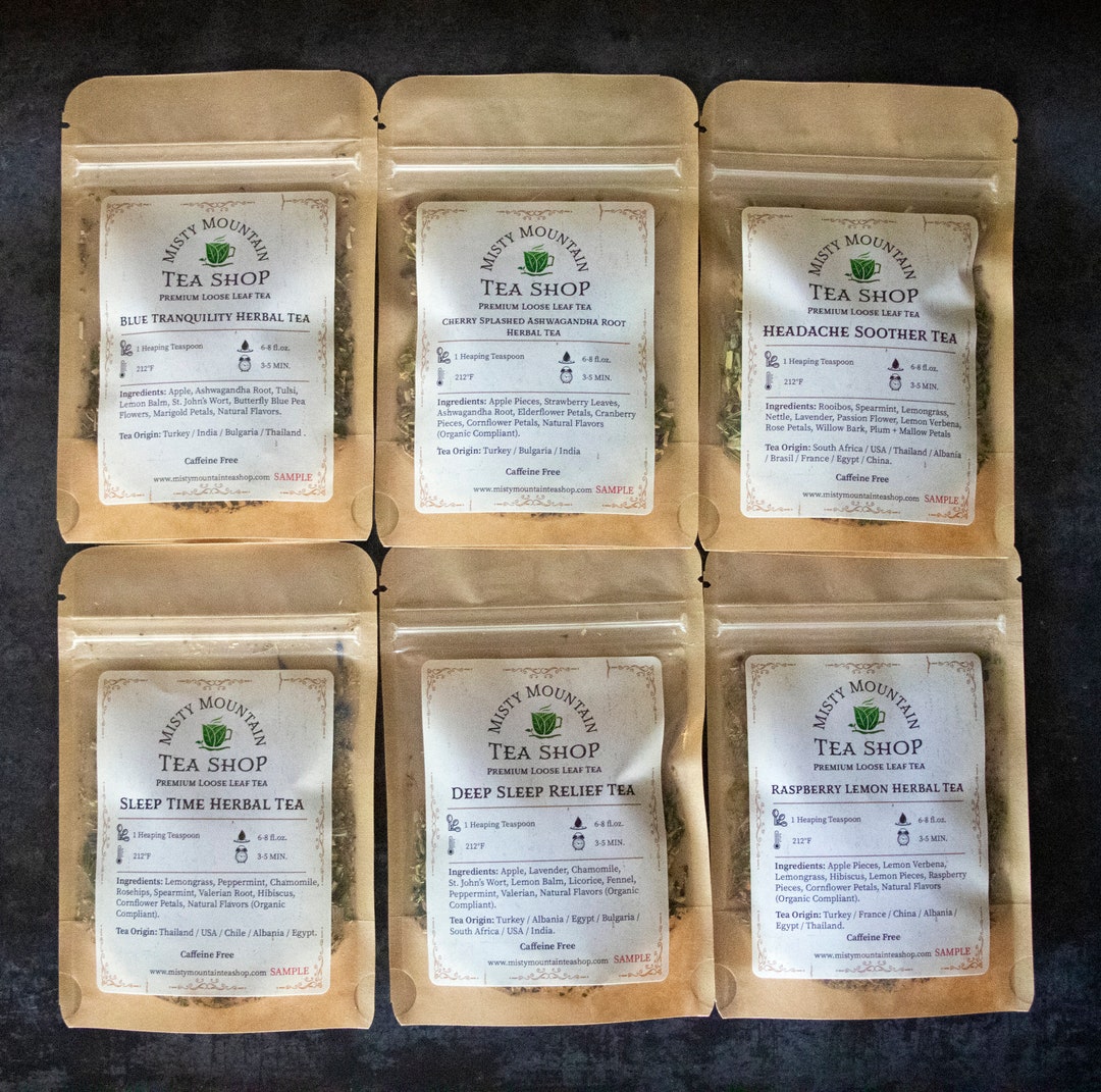 Relaxation Tea Sampler Set - 6 Teas / Tea to Relax / Tea to Sleep ...