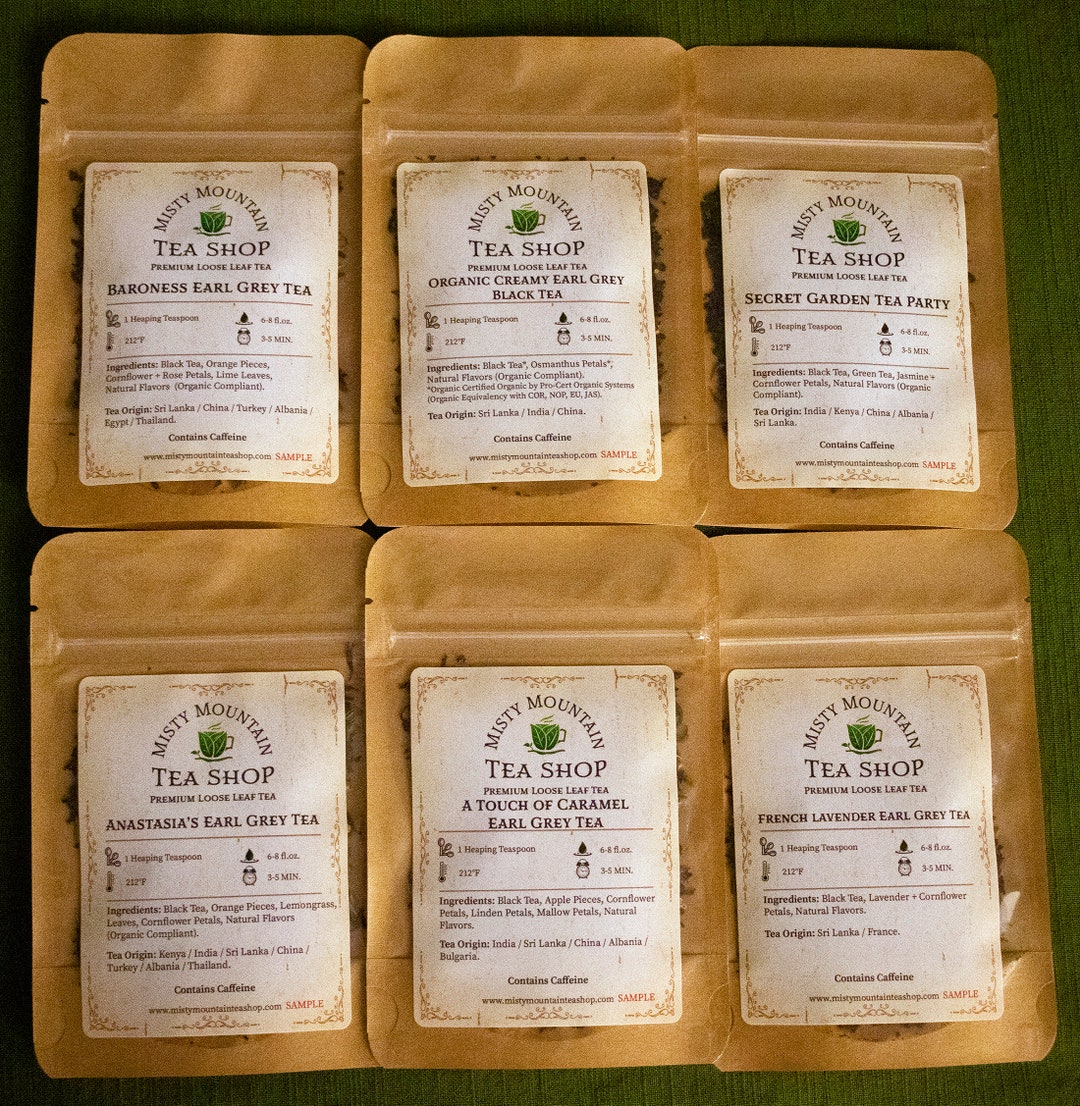 Earl Grey Black Tea Sample Set - 6 Teas / Creamy Earl Grey / French ...